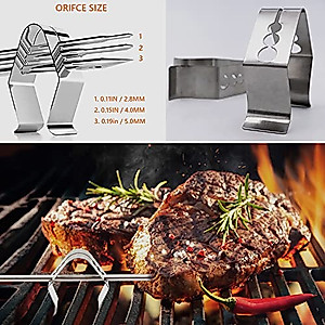 2-Pack Temperature Meat Probe Replacement for Rec tec Wood Pellet Grill, Recteq Grill Accessories, with Thermometer Probe Holder Clip