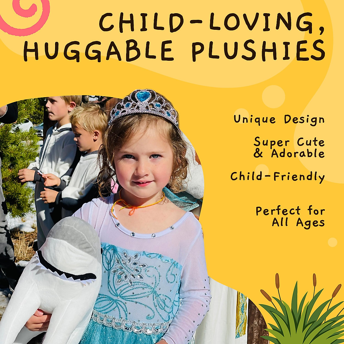 Randimals Plush Toy Stuffed Animal Mix - Horse & Shark Hybrid Stuffed Animals for Girls & Boys - Huggable & Soft Animal Characters Cute Plushies - Unique Toys for Discovery & Adventure