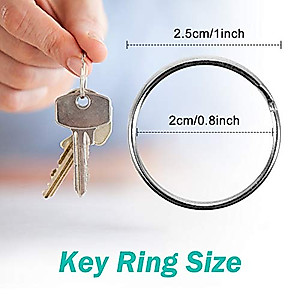 Segauin 100 Pcs Premium Swivel Snap Hooks with Key Rings,Metal Lanyard Keychain Hooks Lobster Clasps for Key Jewelry DIY Crafts 1.25inch/32mm(50 Pcs Lanyard Snap Hooks+50 Pcs Key Rings)