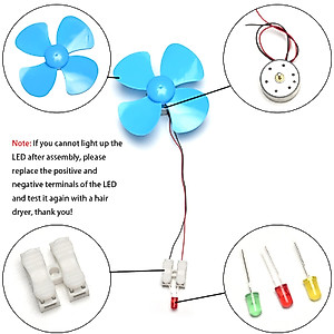 EUDAX DIY DC Power Micro Motor Wind Turbine Electricity Generator Blades Model