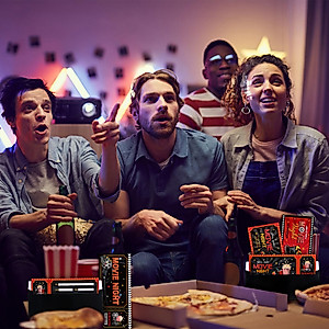 Harloon 36 Sets Movie Party Invitations Movie Night Theater Party Birthday Invitations Cards Popcorn VIP Party Ticket with Envelopes Postcards Birthday Red Carpet Party Supplies