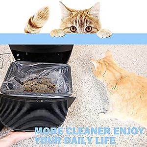 100 Pack Waste Drawer Liners Compatible with All Litter Box Robot Models, 9-11 Gallons Litter Box Liners
