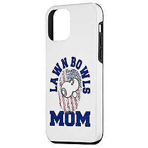 iPhone 12 mini American Flag Fingerprint Patriotic Sports Lawn Bowls Mom Case