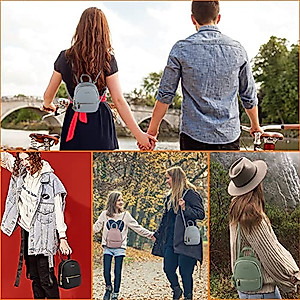 Aeeque Women Mini Backpack Purse, Casual Leather Crossbody Phone Bag Small Back Pack Ladies Tiny Shoulder Bags, Cute Little Backpacks Gift for Girls Women Black