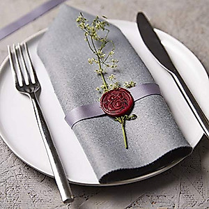 TELOSMA 6PCS Blood Red Sealing Wax Sticks with Wick, Suitable for Envelope, Invitation, Gift Wrapping, Wine Bottle, Tea or Cosmetics Box