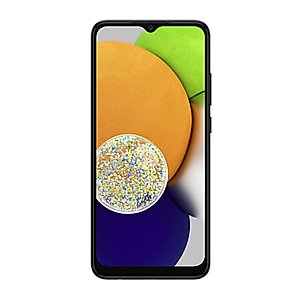 SAMSUNG Electronics Galaxy A03 Cell Phone, Factory GSM Unlocked Android Smartphone, 32GB, Long Lasting Battery, International Version (Black) (Renewed)