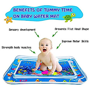 SUNSHINE-MALL Octopuses Inflatable Mat Premium Baby Water Play Mat for Kids and Toddlers Baby Toys for 3 to 24 Months, Strengthen Your Baby's Muscles (70x50cm)