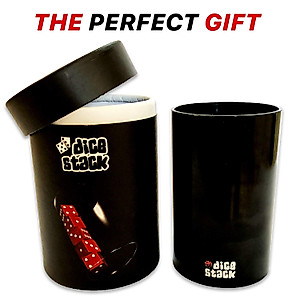 Dice Stacking Cup Set - Professional Straight Cups with 4 Razor Edges 19mm Real Casino Dice in a Box - Accessories - Magic Tricks - Green