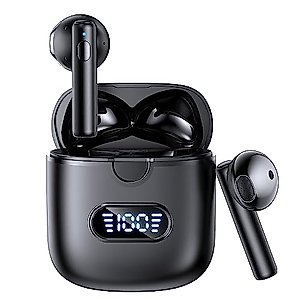 NAGFAK Wireless Earbuds Bluetooth 5.3 Headphones, 60H Playtime LED Power Display Charging Case, IPX7 Waterproof Earphones HiFi Stereo Deep Bass Ear Buds for iPhone Android Phone Sports