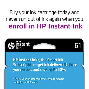 HP 61 | 2 Ink Cartridges | Black, Tri-color | CH561WN, CH562WN