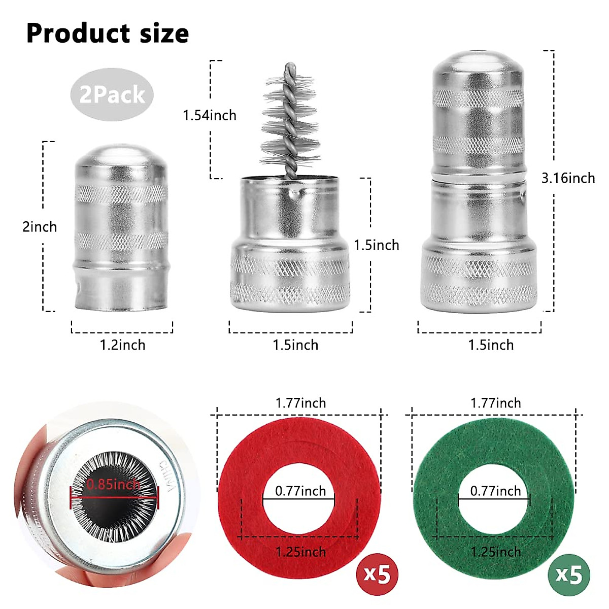 12 in 1 Battery Terminal Cleaner Kit - Must Have Tool Best for Extend Car Marine Battery Life with 10PCS Fiber Washers Protector and 2PCS Cleaning Brush