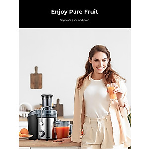 Aiheal Juicer Machines 1000W Juicer with 3.2” Big Mouth for Whole Fruits and Veg, Juice Extractor with 2 Speeds, Anti-Drip System, Easy to Clean, BPA Free