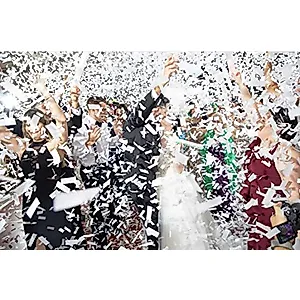 Battife 14Pack White Confetti Wands Tissue Paper Confetti Flick Flutter Sticks for Wedding Celebrations Anniversary Birthday Party White, 14 Inch