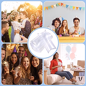 BENECREAT 30 Packs Clear Plastic Pillow Favor Box Candy Treat Gift Box for Wedding Party Packing Box, Over Size - 5.5x2.5x1