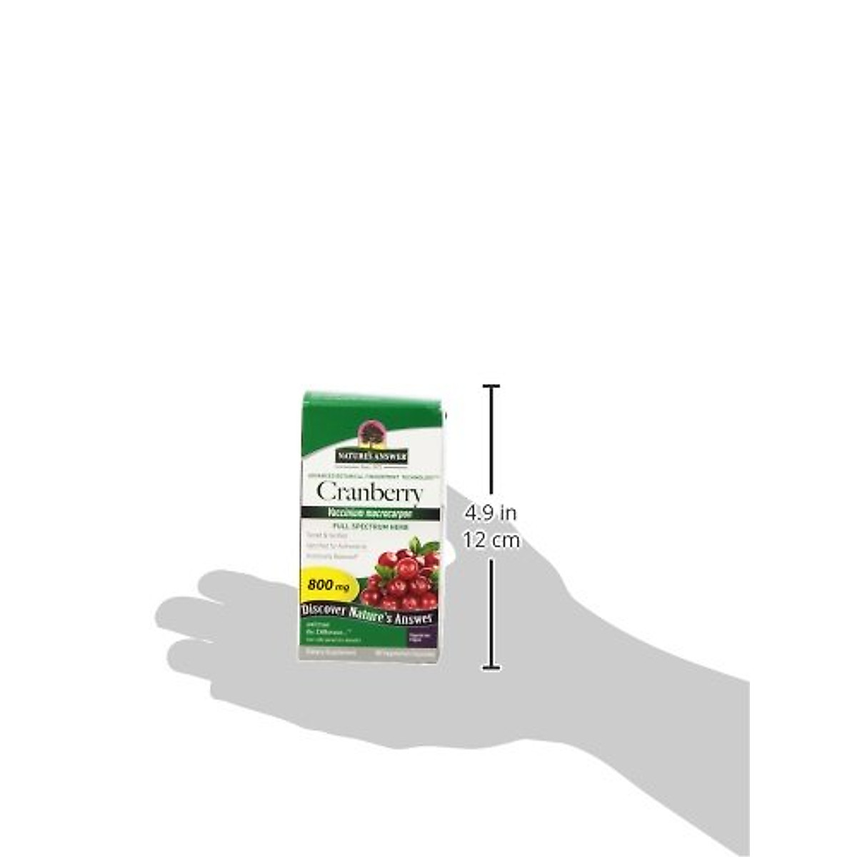 Nature's Answer Cranberry Fruit Vegetarian Capsules, 90-Count | Promotes Urinary Tract Support | Healthy Bladder Function | Natural Detoxifier