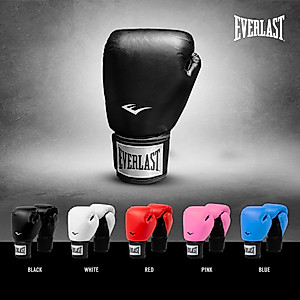 Everlast Prostyle 2 Boxing Gloves, Entry Level Training Gloves for Men and Women, Secure Fit Hook and Loop Closure & Ventilation, Heavy Bag & Speedbag Training 12 oz (White)