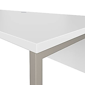 Bush Business Furniture Office Table with Open Metal Leg Design and Privacy Panel | Hybrid Large Computer Desk for Home Office | 72Wx30Lx30H