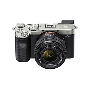 Camera Mirror 7C A7C Full-Frame Mirrorless Camera Digital Camera with 28-60 Mm Lens Compact Camera Professional Photography Digital Camera (Color : Silver)