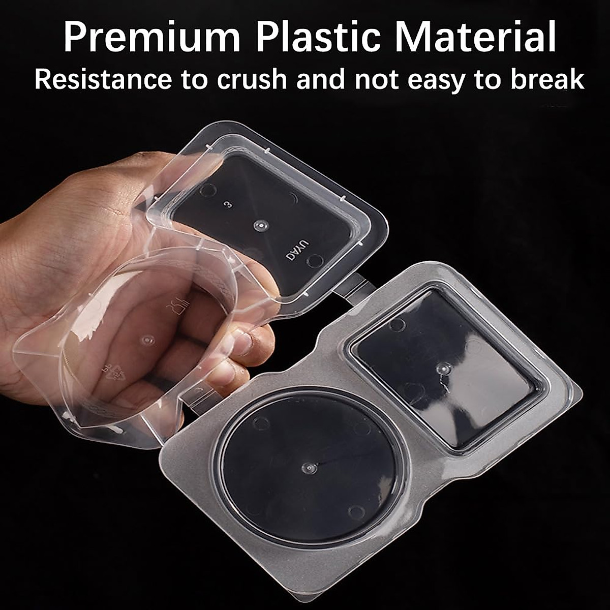 10/20/30 Pcs Double Compartment Condiment Container Disposable 2 Compartment Snack Containers Condiment Containers with Lids Reusable Snack Container for to-go Sauce Sampling Travel Snack (30Pcs)