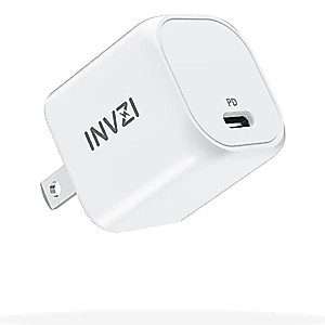 INVZI USB C Charger 20w - PD Fast Charging USB C Wall Charger Block – Mini Power Adapter for iPhone 13 Pro Max/13 Pro/13 Mini/SE/iPhone 12 Pro Max/11, Pixel 5/4 4XL/3 3XL, Galaxy, iPad/iPad Mini/Pro