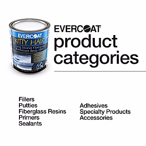 Evercoat Kitty Hair - Long Strand Fiberglass Reinforced Filler for Fiberglass & Sheet Metal - 128 Fl Oz