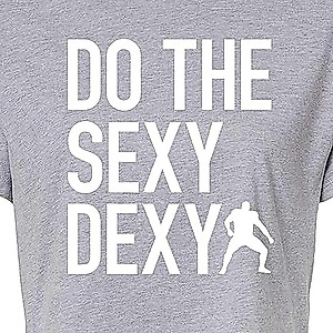 Instant Message - Do The Sexy Dexy - Juniors Cropped Cotton Blend T-Shirt - Size X-Large Heather Grey