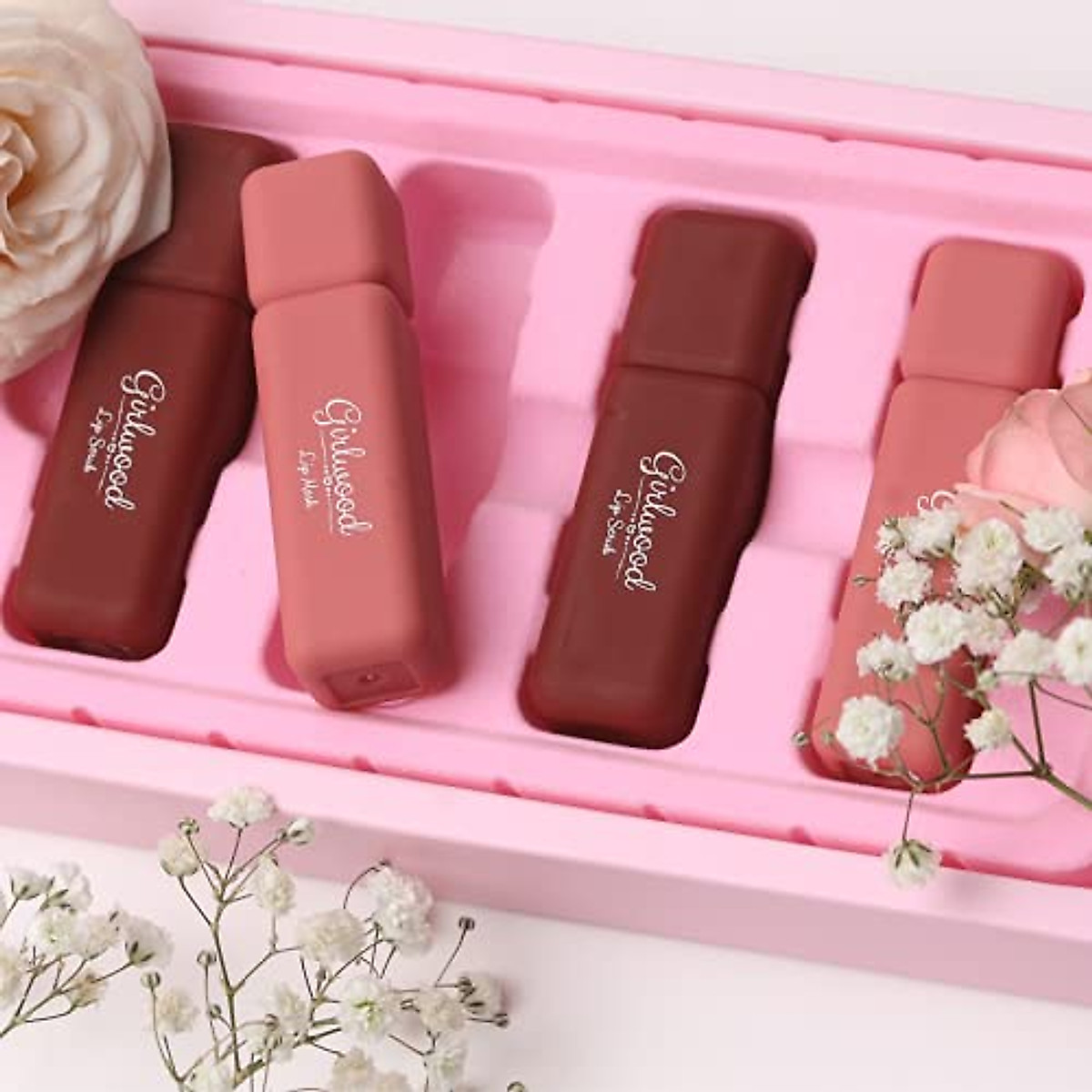 Lip Care Set.Made in Ukraine. Clear Gloss Oil, Balm, Plumper Overnight Mask, Scrub - 4 Lip Care Products - Lip Gloss Kit 4 in 1 - Exfoliator & Moisturizer, Treatment & Repair