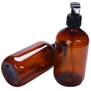 specious 4Pcs New 500Ml Pump Bottle Makeup Bathroom Liquid Shampoo Bottle Travel Dispenser Bottle Container for Soap Shower