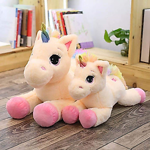 MaoGoLan Toys Studio Big Unicorn Stuffed Animal Soft Large Unicorn Plush Pillow Toy Gift for Girls Boys (Pink, 32 '')