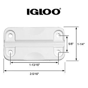 Igloo Cooler Plastic Parts Kit - 2 Latches, 3 Hinges, Latch Post & Screws