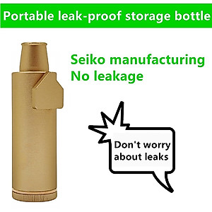 OMO High-capacity Metal Ieak-proof Bottle (3nd Generation Upgrade Version) (Black Blue Gold）Portable Pepper Shaker (3 pack)