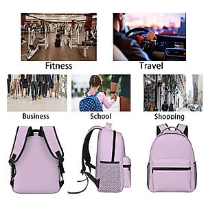 CUKCIC ERICAT 3D Printing Backpack Cute Purple Daily Large Capacity Personalized Backpack