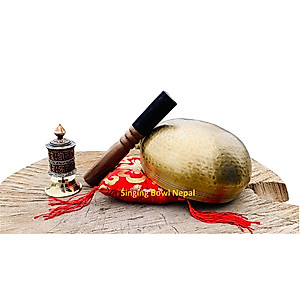 Singing Bowl Nepal-6" Tibetan Buddhist Hand Beaten Throat Chakra G Note Singing Bowl From Nepal, Release Your Inner Peace
