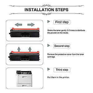 TN433M TN433Y TN433C - TN 433 TN433 High Yield Toner Cartridges Compatible Replacement for Brother TN-433 HL-L8260CDW DCP-L8410CDW MFC-L8610CDW Printer, TN4333pk 1C/1M/1Y