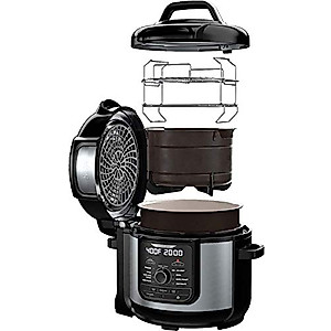 Ninja - Ninja Foodi 8qt. 9-in-1 Deluxe XL Pressure Cooker & Air Fryer - Stainless Steel/Black (Renewed)