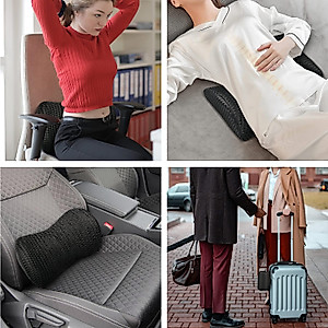 AgoKud Lumbar Support Pillow, Lumbar Support for Office Chair,Memory Foam Back Support Pillow for Lower Back Pain Relief,Adjustable Lumbar Pillow for Bed,Sleeping,Car Seat