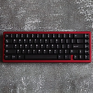 Gliging Doubleshot Keycaps 60 Percent, Minimalist Style Black 125 Keys Keycaps Set, Cherry Profile Custom Keycap for 60/61/65/75/87% Cherry MX Mechanical Gaming Keyboard