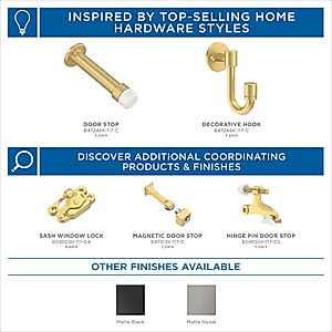 Franklin Brass Bar (4-Pack) Single Wall Hooks 1-Prong Coat/Hat Modern Gold Hooks for Hanging Wall Mount Hanger Clothes, Purse, Bag, Towel Organization Decorative Wall Hooks B47246K-117-C