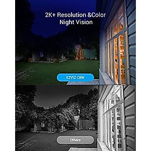 EZVIZ Security Camera Outdoor, 4MP WiFi Camera Pan/Tilt, 360° Visual Coverage, IP65 Waterproof, Color Night Vision, AI-Powered Person Detection, Two-Way Talk, Support MicroSD Card up to 256GB | C8W
