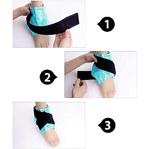 Ankle/Sport Foot Ice Therapy Wrap,Hot Cold Ice Gel Pack with Adjustable Brace for Sprained Ankles, Plantar Fasciitis, Achilles,tendonitis, and Swelling Feet,Microwaveable, Freezable and Reusable