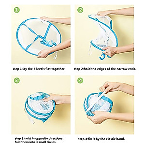 Large Folding Laundry Drying Rack, Clothes Drying Rack, Portable Sweater Drying Rack, Mesh Hanging air Dryer, Lay fold Flat Dry Hanger for Indoor Outdoor, Delicates, Towel, Socks,Swimsuit