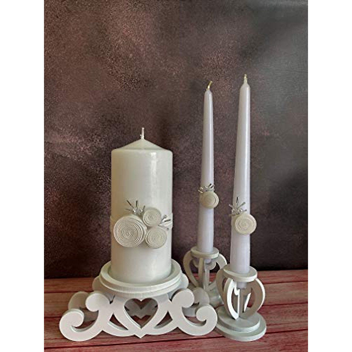 Unity Candle Holder-Unity Candle Stand-Unity Candle Holder Set-Pillar Candle Holder-Wedding Gift -Ceremony Decoration-Wedding Centerpiece