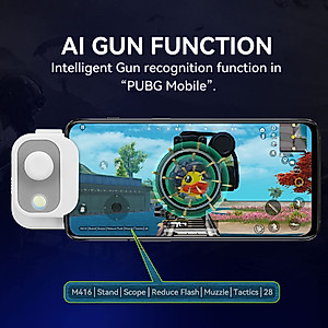 Mobile Game Controller Joystick for Android IOS Phone Tablets, Universal Mini Gaming Gamepad for PUBG, Touch Screen Joypad Control, Comfortable and Portable (White)