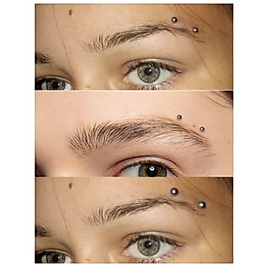 Vsnnsns 14G G23 Titanium Daith Rook Earring Piercing Curved Barbell Eyebrow Rings Snake Eyes Tongue Rings Piercing Jewelry Cartilage Tragus Forward Helix Piercing Jewelry for Women Men 8mm 10mm 12mm