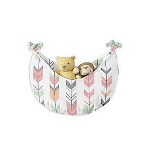 Sweet Jojo Designs Grey, Coral and Mint Woodland Arrow 11 Piece Girls Crib Bed Bedding Set