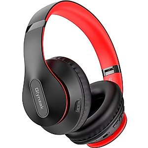 Glynzak Wireless Bluetooth Headphones Over Ear 65H Playtime HiFi Stereo Headset with Microphone and 6EQ Modes Foldable Bluetooth V5.3 Headphones for Travel Smartphone Computer Laptop