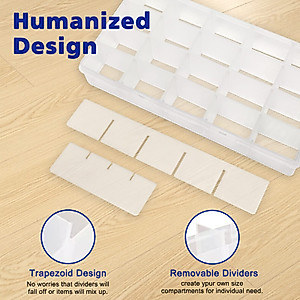 BUSY-CORNER 6 Pack Plastic Organizer Box, Jewelry Storage Container, Clear Organizer Box with Adjustable Dividers for Tape Bead Crafts Art Supply Fishing Tackles Tools