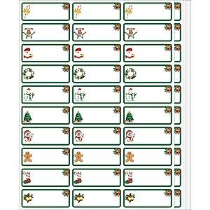 AWEELON 750Pcs Christmas Address Labels 1 x 2.625 Inch,Printable Gift Tags Address Stickers for Envelopes Christmas Mailing LabelsGift Labels for Holiday Wrapping