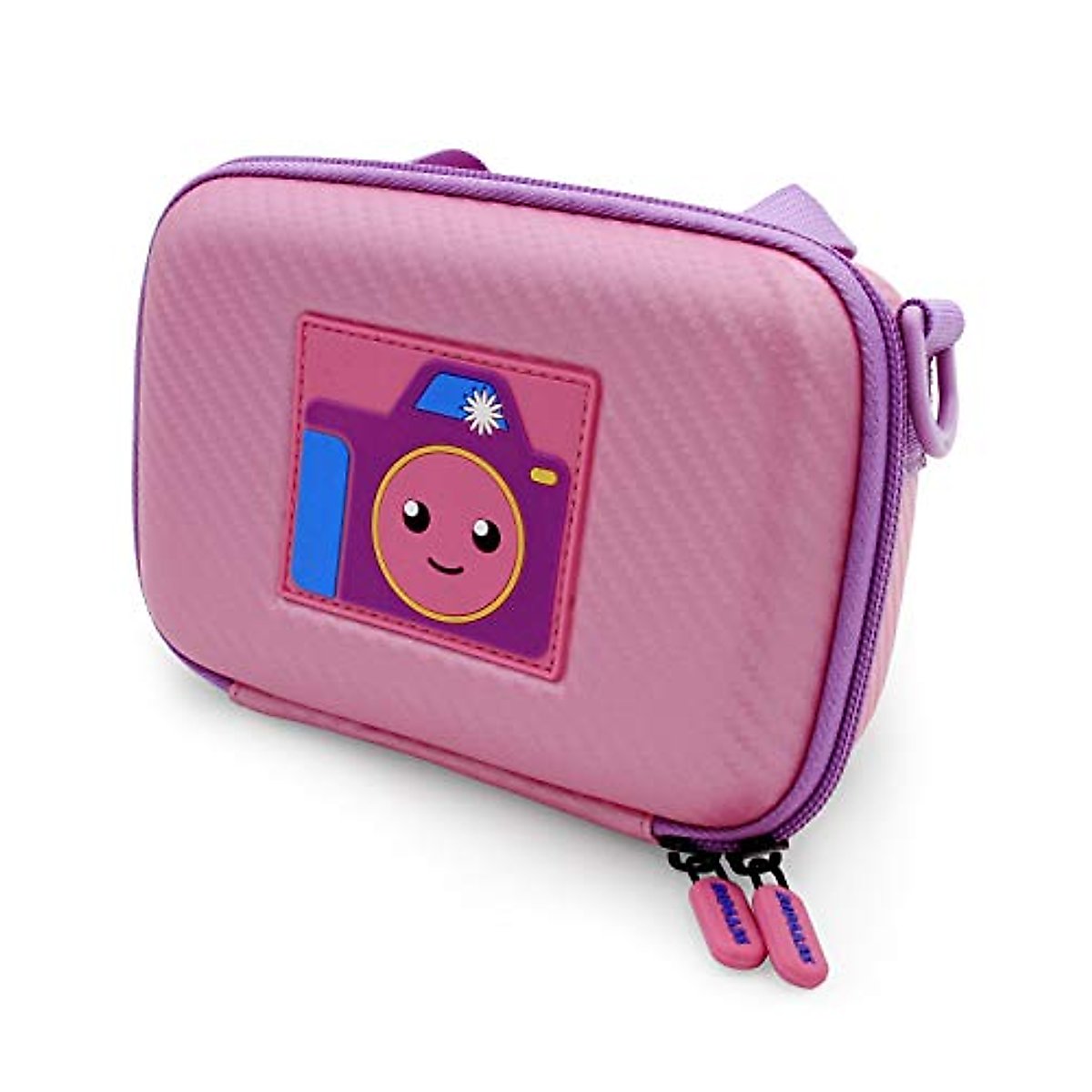 CASEMATIX Pink Camera Case Compatible with VTech KidiZoom Camera - Protective Travel Case with Shoulder Strap Compatible with VTech KidiZoom Duo Selfie Cam, Pix, Twist Connect and More!