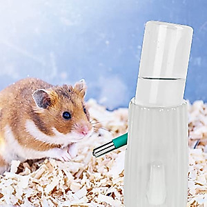 VILLCASE Pet Water Bottle Holder Adorable Cacti- Shape Hamster Waterer Holder Pet Bottle Bracket for Hamster Chinchilla Gerbil Bunny (White) Hamster Water Bottle